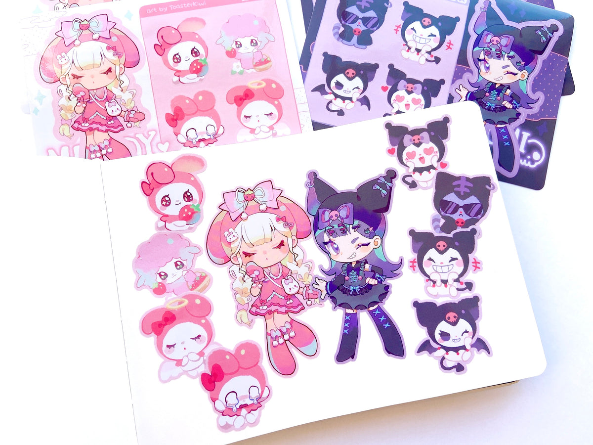 Sanrio My Melody & Kuromi Sticker Sheets – KiwiShop