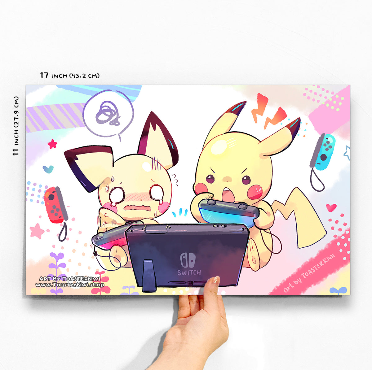Pikachu and Pichu Switch Poster (11x17") – ToasterKiwi Shop